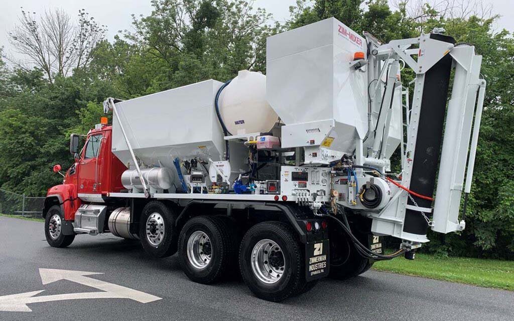 Rear Discharge Concrete Mixer - Zimmerman Industries, Inc